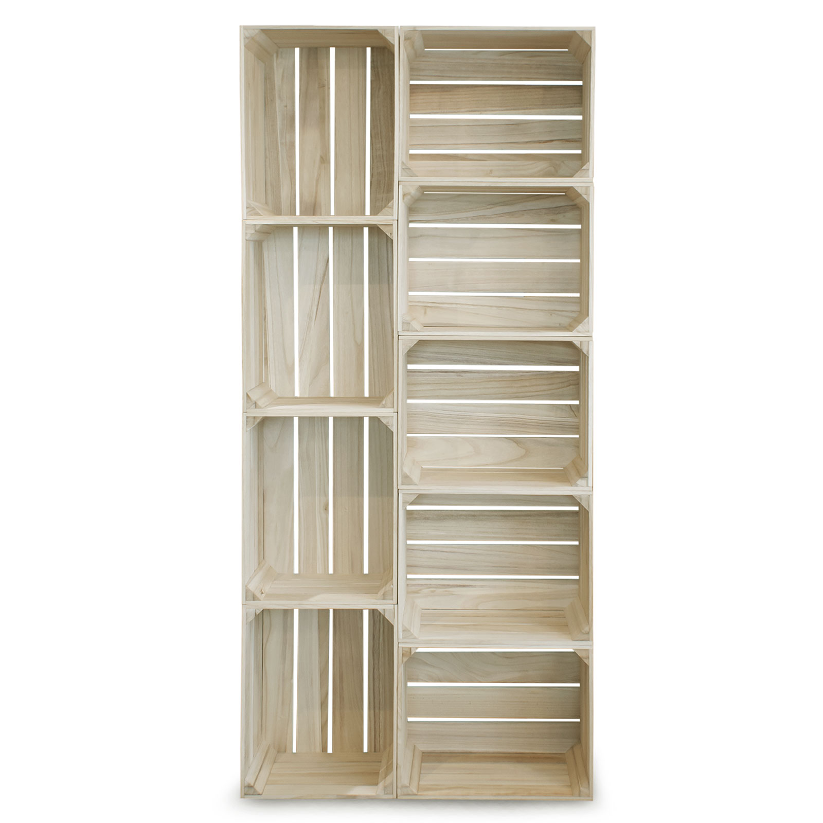 Crate Store - 9 Crate Wall Unit Display with Optional Base (CRATE/5)