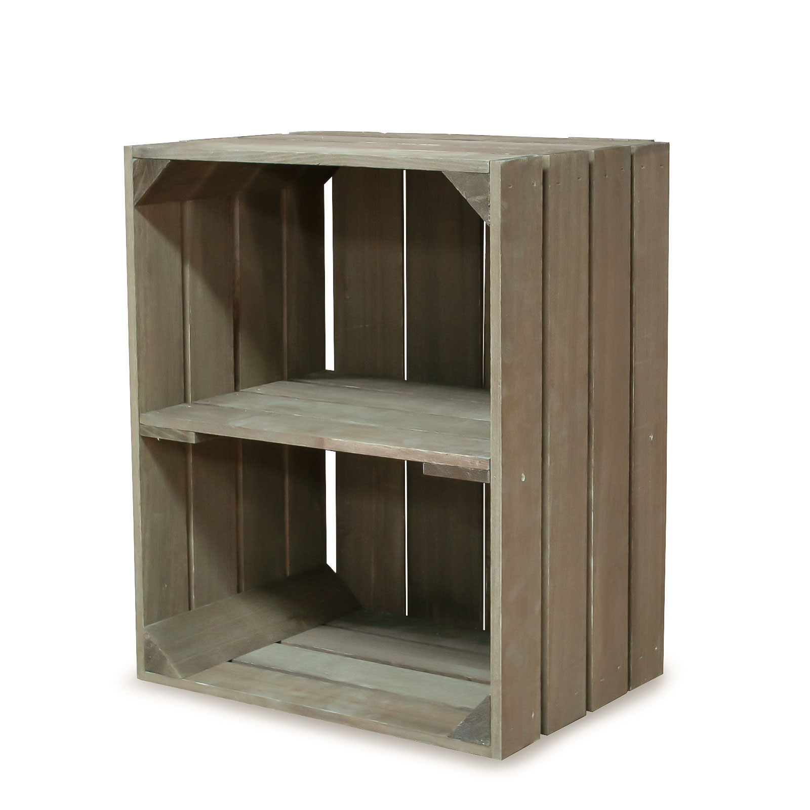 Single Wooden Crate With Shelf- 500x400x300mm - Shop Home Display ...