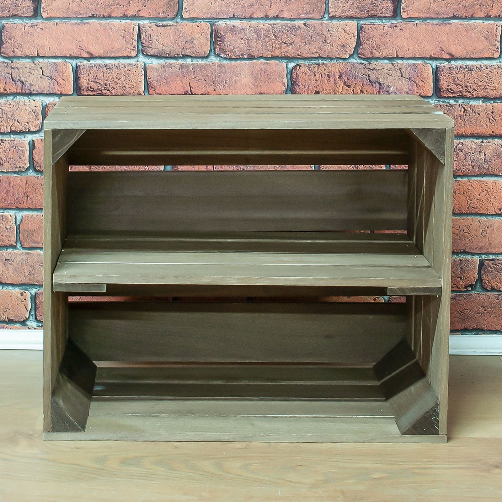 Single Wooden Crate With Shelf- 500x400x300mm - Shop Home Display ...
