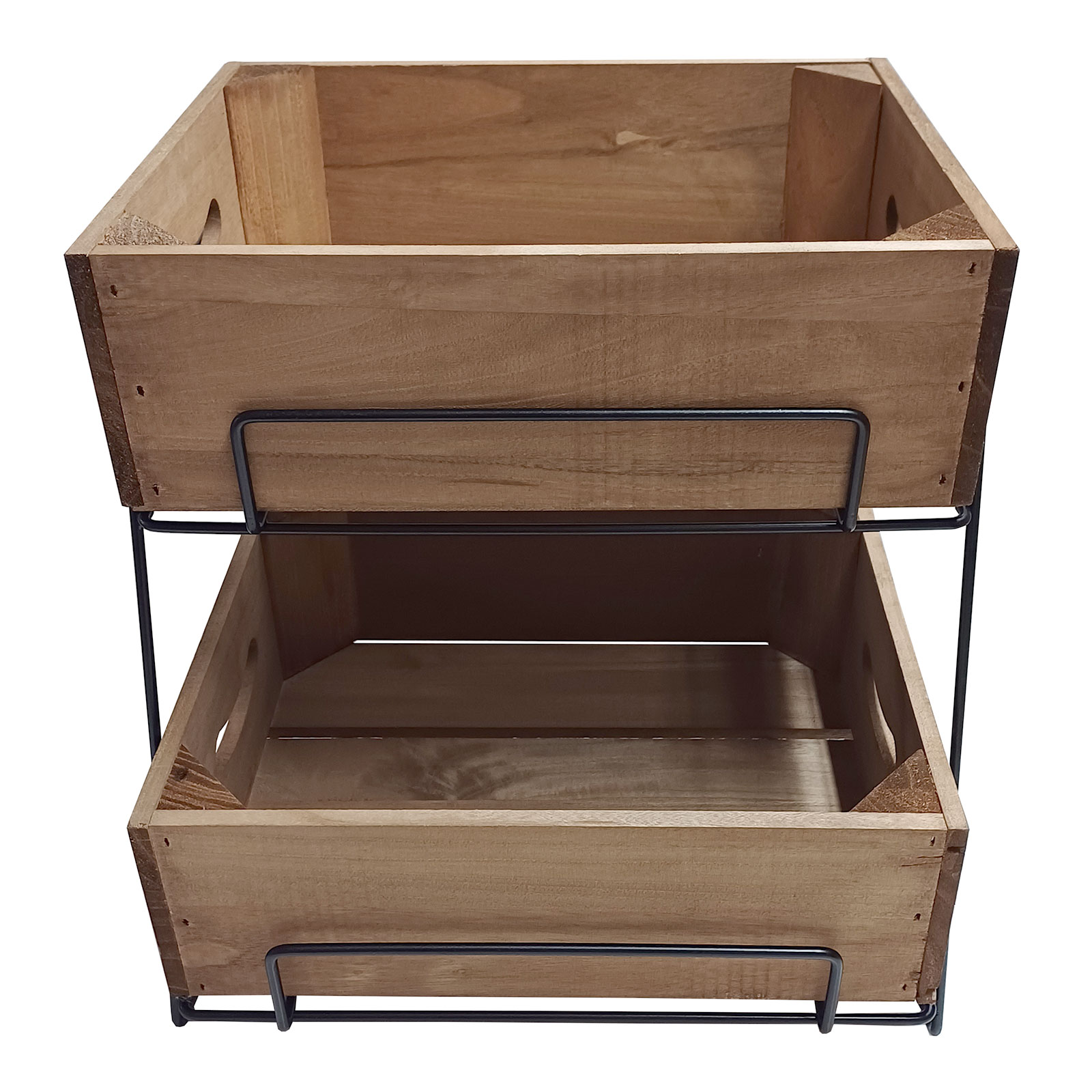 Counter Bushel Box Stand With Black Wire Stand & 2 x Hambledon Oak ...